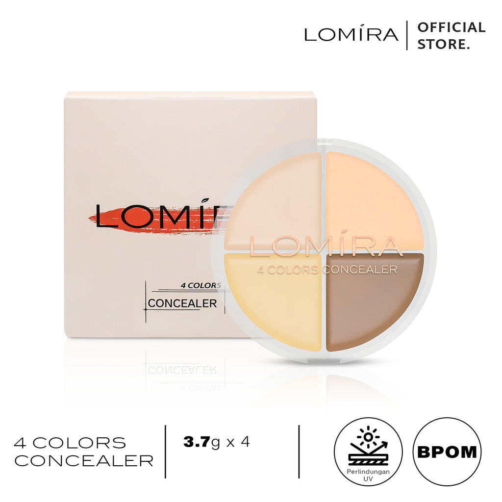 Jual LOMIRA 4 COLORS CONCEALER 3.7g x 4 Lembut dan Halus Make Up Tahan ...
