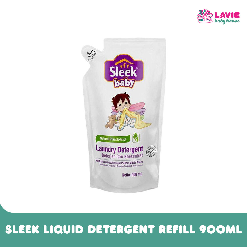 Jual Sleek Baby Liquid Detergent Laundry Refill 900ml - Lavie Baby ...