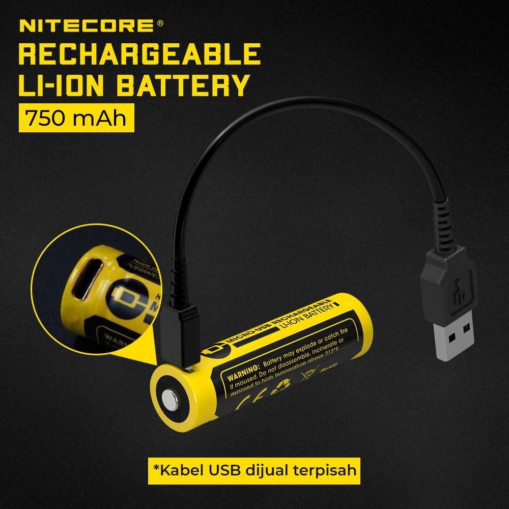 Jual Micro USB Rechargeable Li-ion Battery 750mAh | Baterai Li-ion Isi ...
