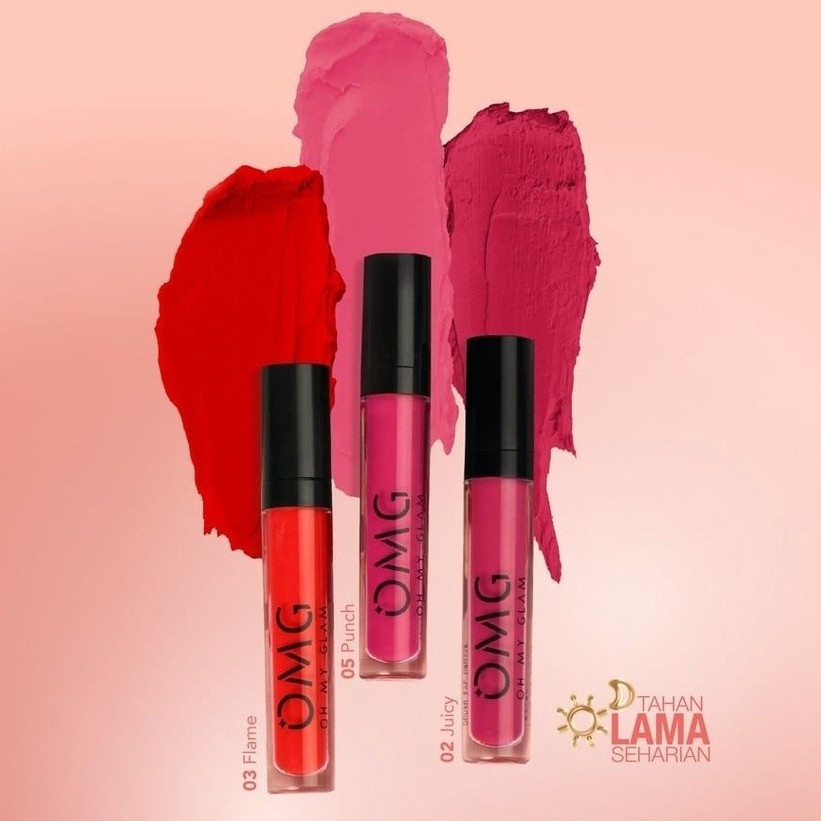 Jual OMG OH MY GLAM Matte Kiss Lip Cream All Variant | Kosmetik Lip ...