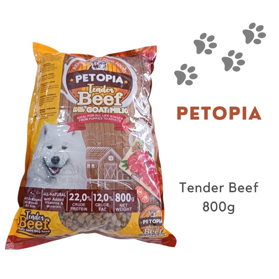 Jual Doog Food PETOPIA Dry 800g - Tender Beef | Shopee Indonesia
