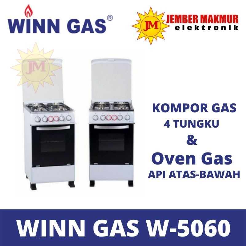 Jual WINN GAS Freestanding Cooker W5060 | API OVEN ATAS DAN BAWAH ...