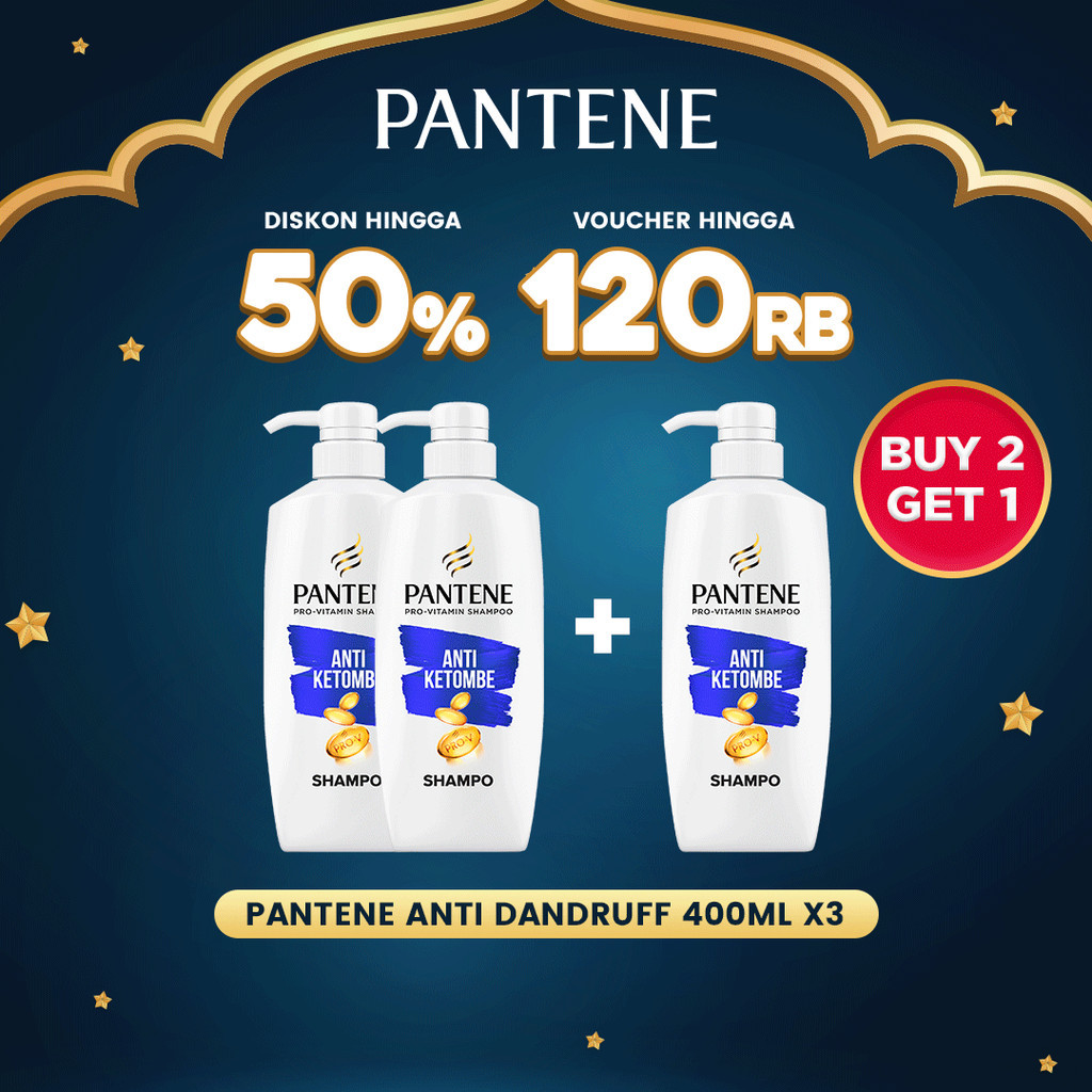 Jual Pantene Sampo Anti Ketombe Pro-V Perawatan Rambut 400ml x3 / Pantene Shampoo | Shopee Indonesia