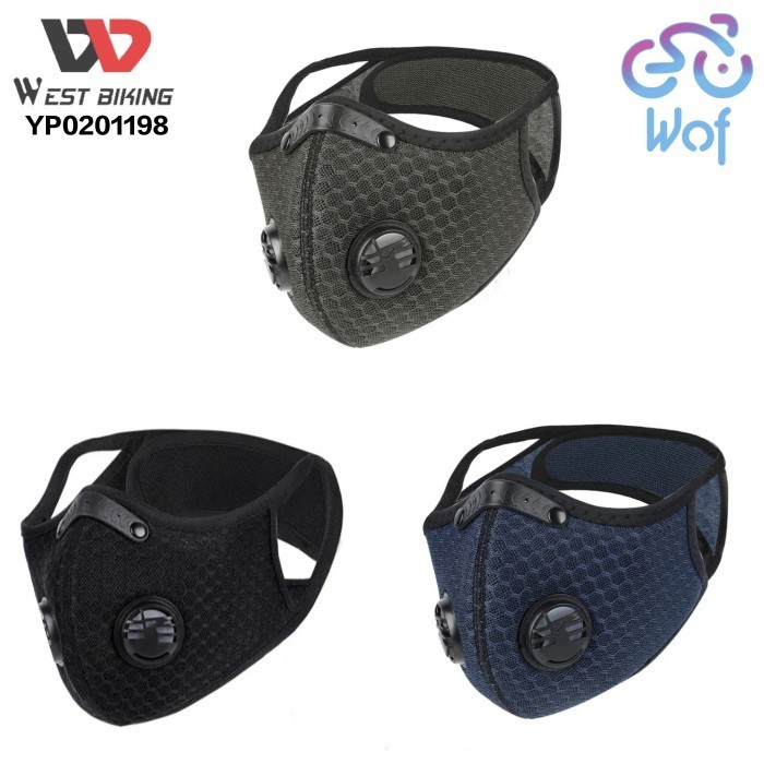 Jual WEST BIKING 198 Masker Wajah PM2.5 + Filter Sepeda Motor Face Mask ...