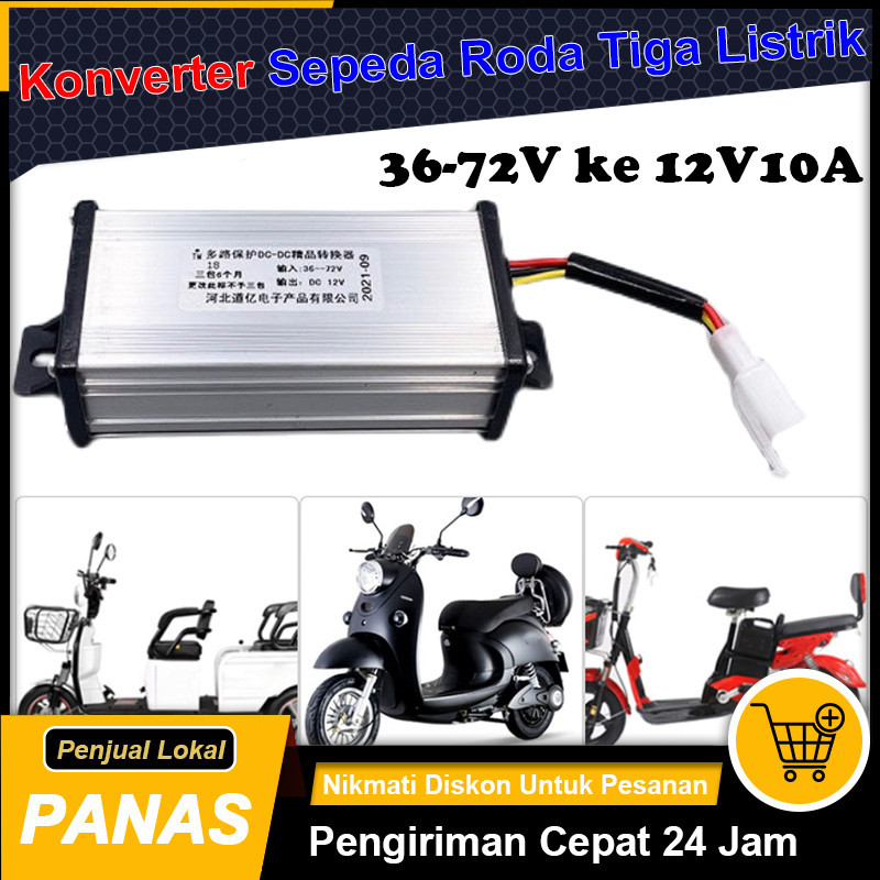 Jual Konverter sepeda elektronik Sepeda Roda Tiga Listrik Aluminium Step Down DC36V 48V 60V 72V ...
