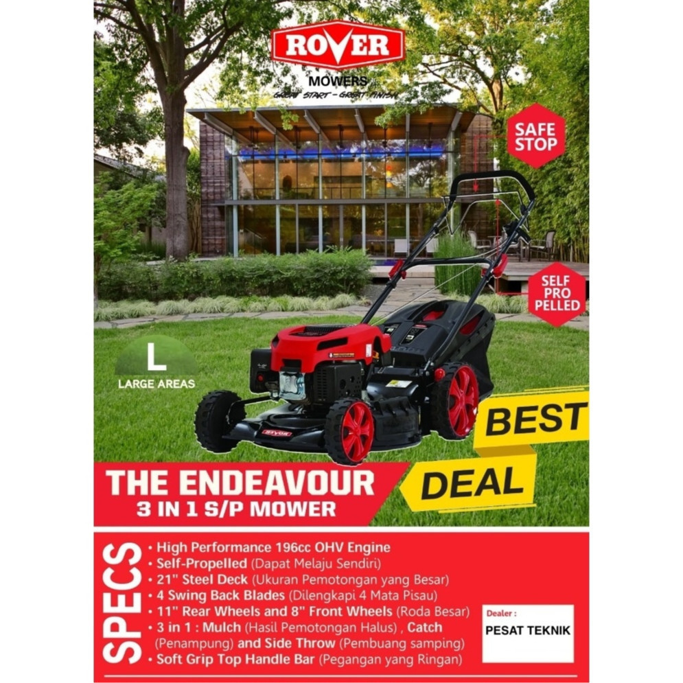 Jual Mesin Potong Rumput Dorong Rover Endeavour 3 in 1 | Shopee Indonesia