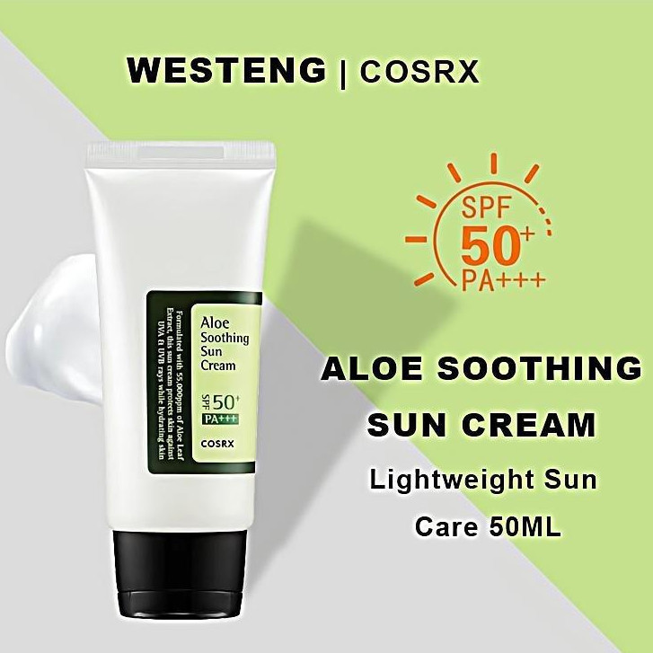 Jual COSRX Sunscreen 50 ML-COSRX Aloe Soothing Sun Cream SPF 50+ PA ...