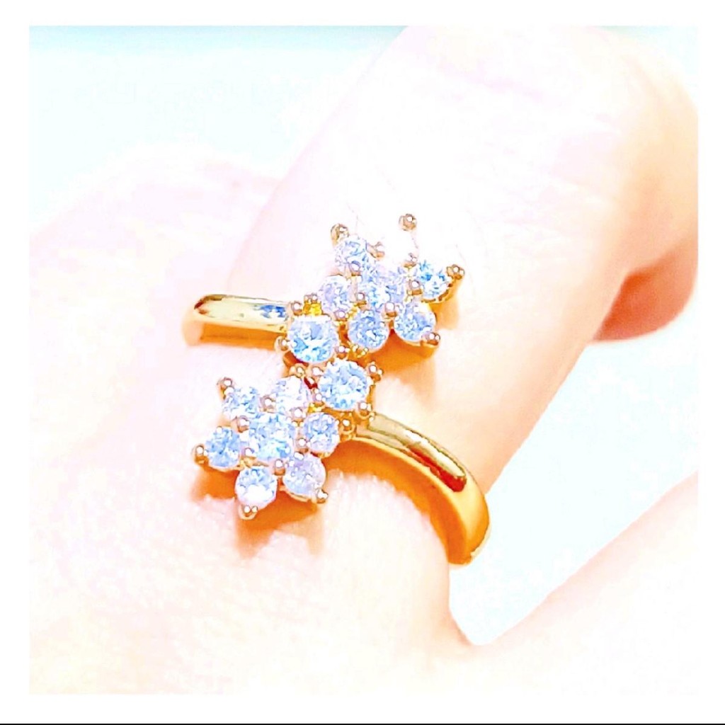 Jual Cincin Mora Bunga Permata zirkon uk 16 17 18 19 XUPING LAPISAN ...