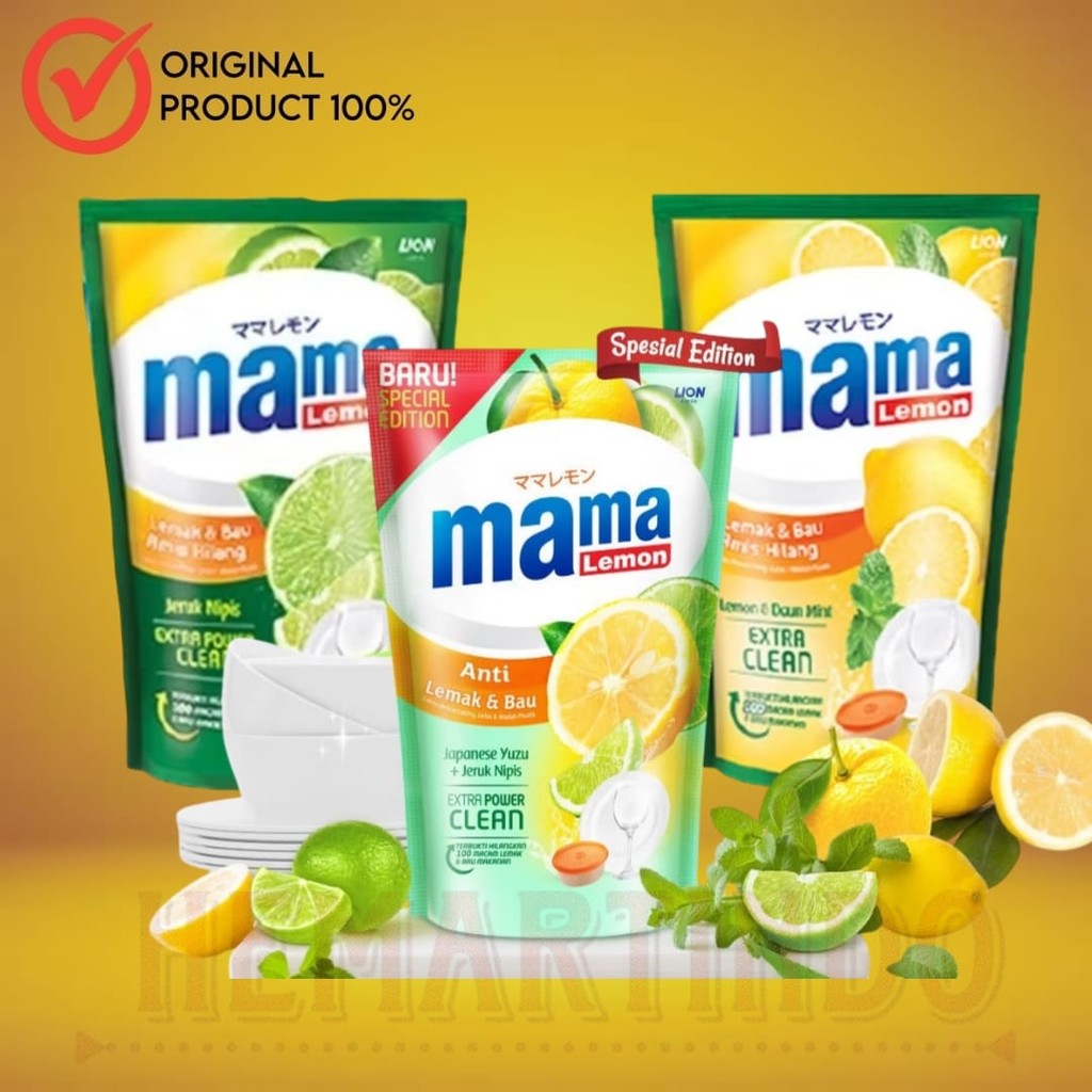 Jual Mama Lemon Sabun Cuci Piring Anti Lemak & Bau Pouch 680ml | Shopee Indonesia