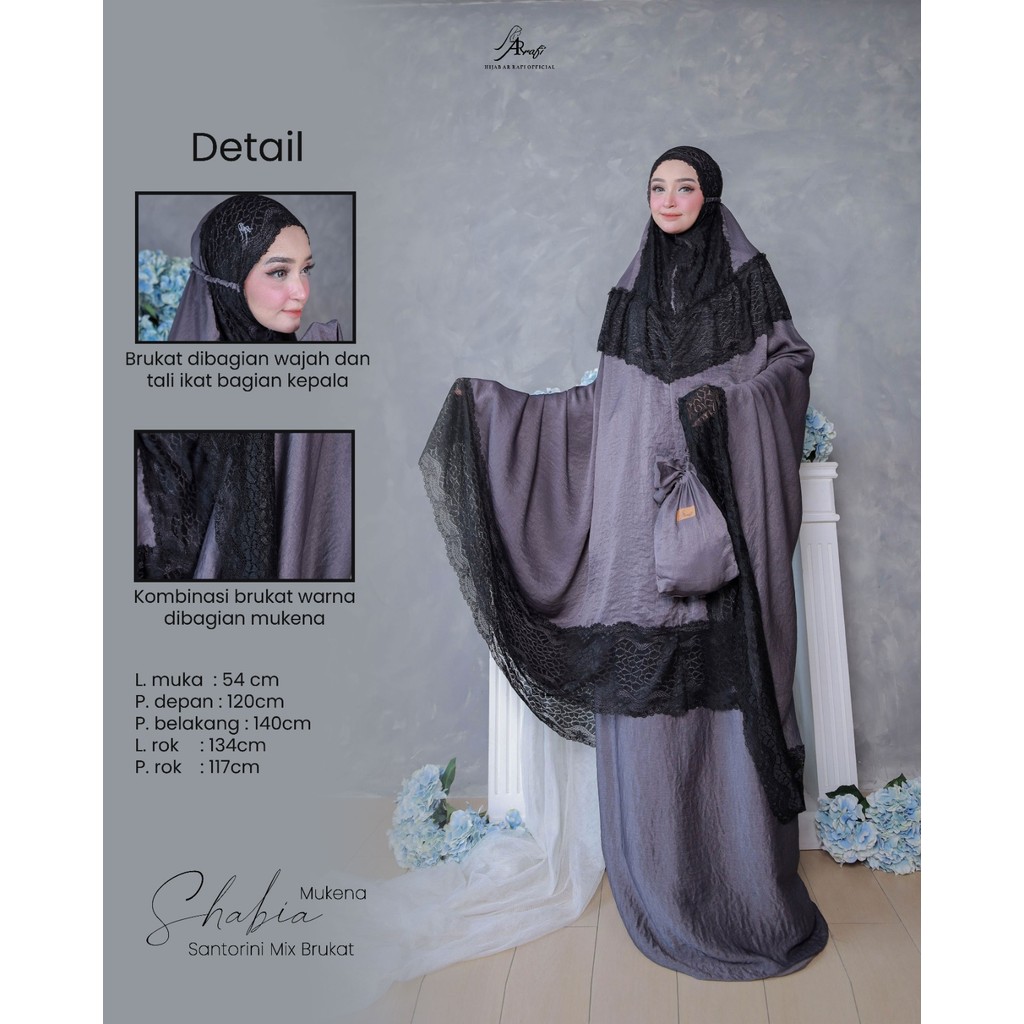 Jual Mukena Shabia - Memakai bahan Santorini Mix Brukat menambah kesan ...