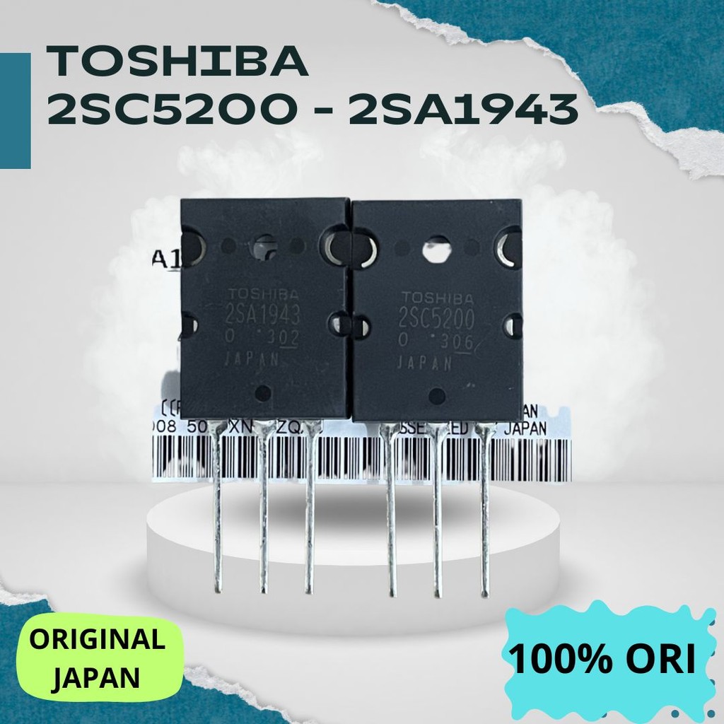 Jual Transistor Final Toshiba 2SC5200 2SA1943 – A1943 C5200 Japan Original | Shopee Indonesia