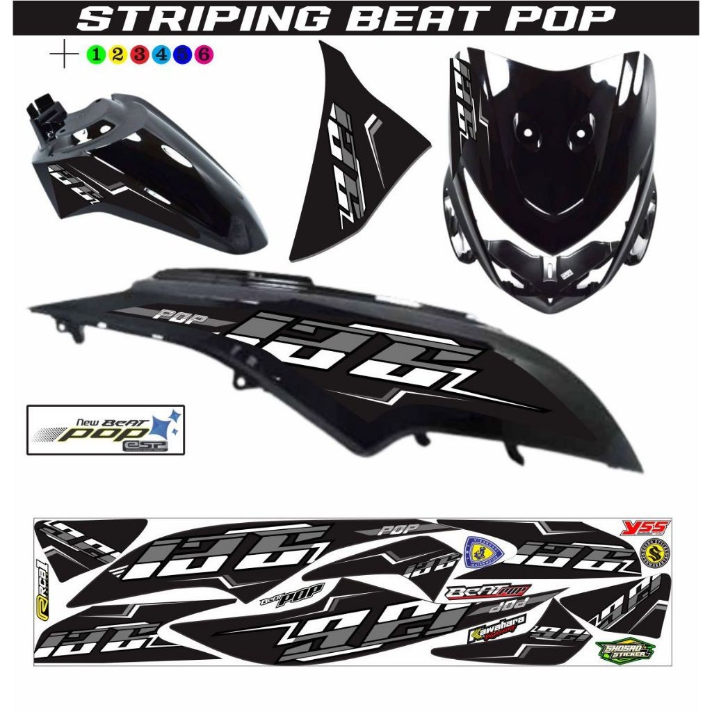 Jual STIKER MOTOR HONDA BEAT POP BARU STRIPING VARIASI | Shopee Indonesia