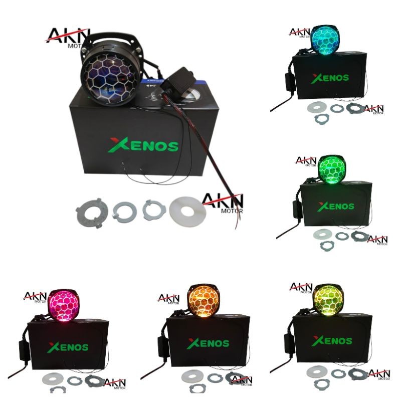 Jual Bilens LED projector HEXAGON blue lens biled Bi-led XENOS 2.5 INCH ...