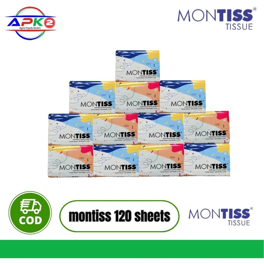 Jual PAKET 6 8 10 12 PACKS Montiss Facial Tissue - Tisu Wajah Montiss ...