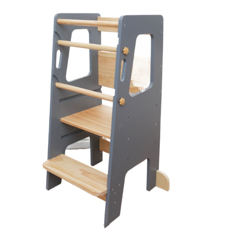 Jual Children's hand stool hand washing step solid wood Montessori ...