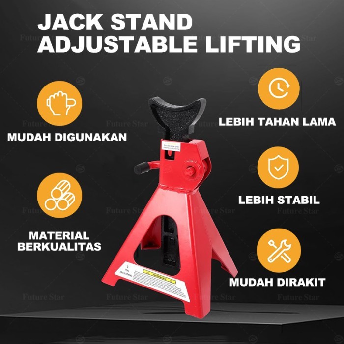 Jual Dongkrak Jack Stand 3 Ton 2pcs Set /Lift Scissor Jack Penahan ...