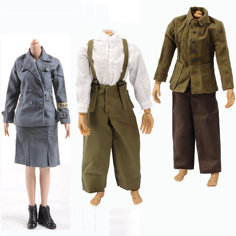 Jual 1/6 Scale WWI Uniform Suit Short Skirt Clothing Set Pants Clothes ...