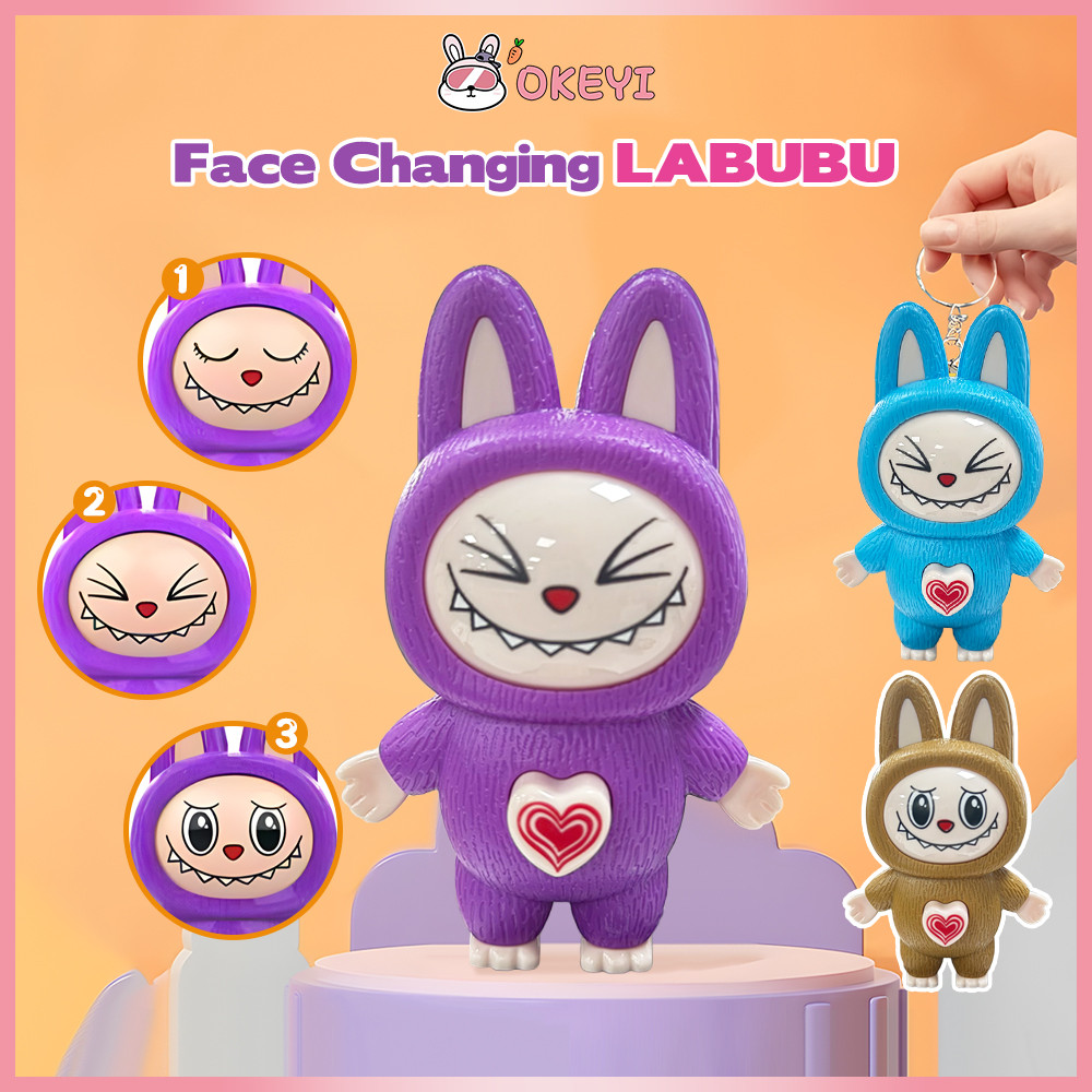 Jual OKEYI Labubu Ganti Muka Gantungan Kunci/Tas Handphone Labubu ...