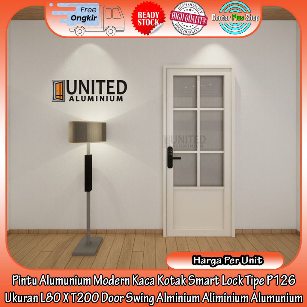 Jual United Aluminium Co Id Pintu Utama Modern Kaca Kotak Smart Lock ...