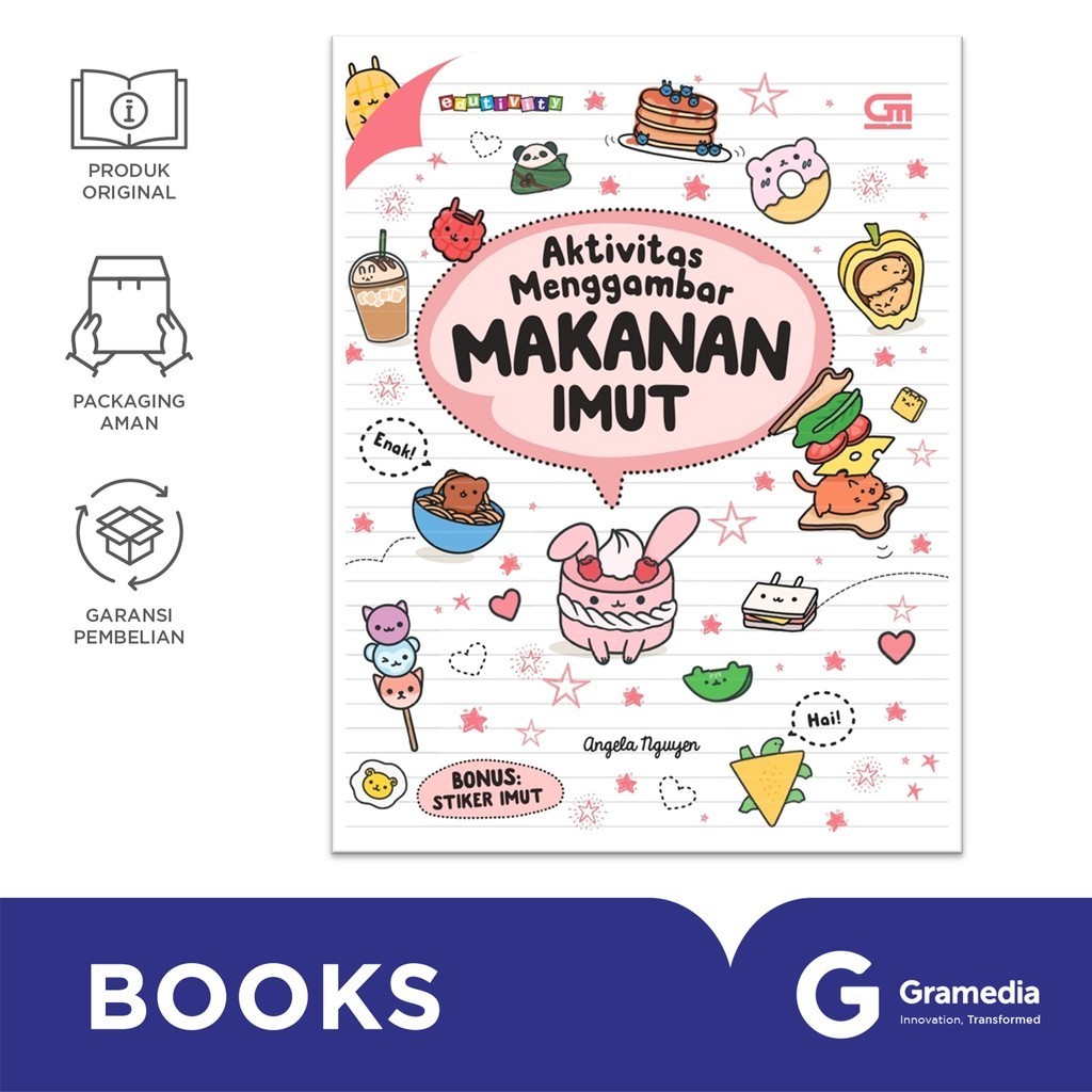 Jual Buku Aktivitas Menggambar Makanan Imut (How to Draw Cute Food ...