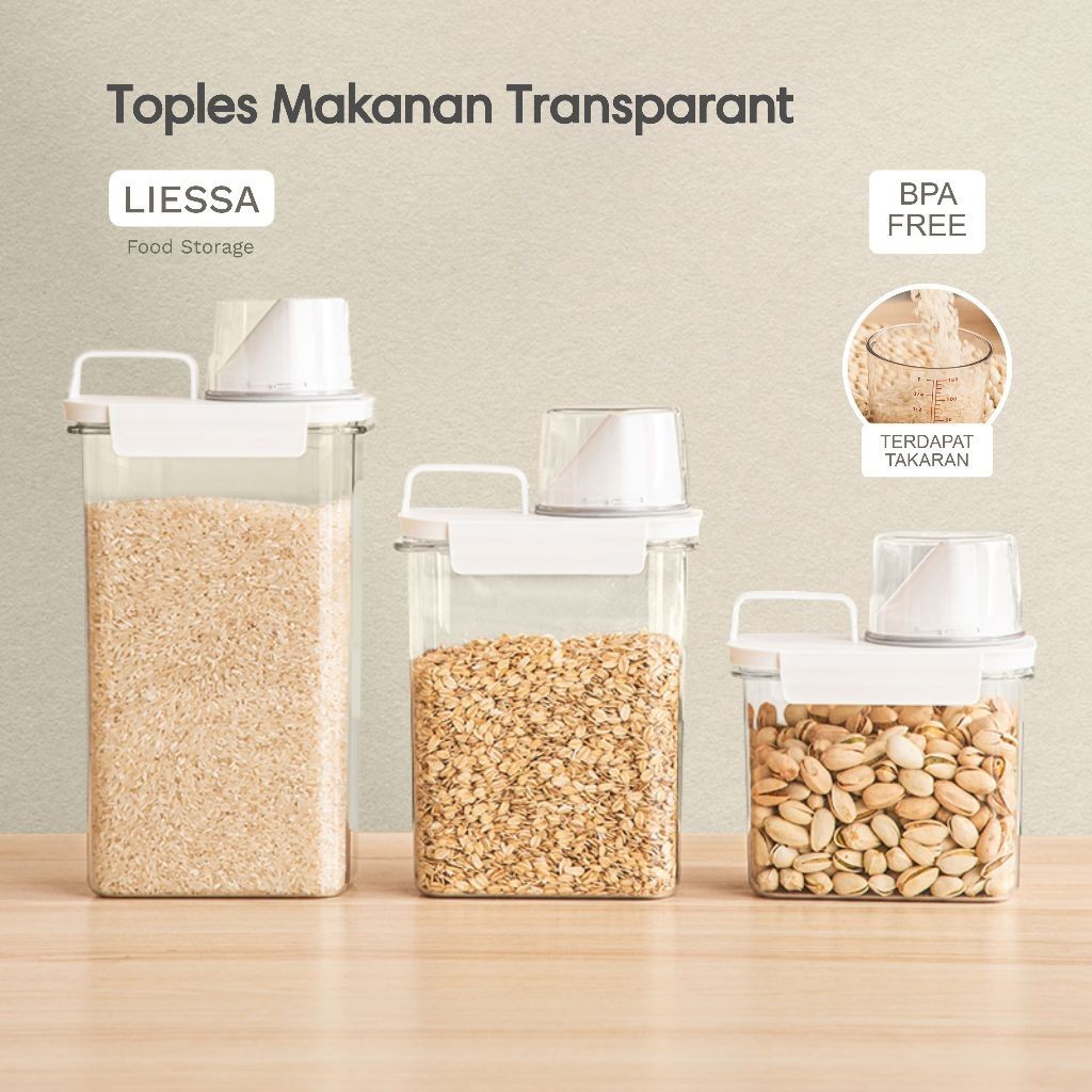 Jual YOUWARE - Liessa Toples Transparan Makanan / Kontainer Botol ...