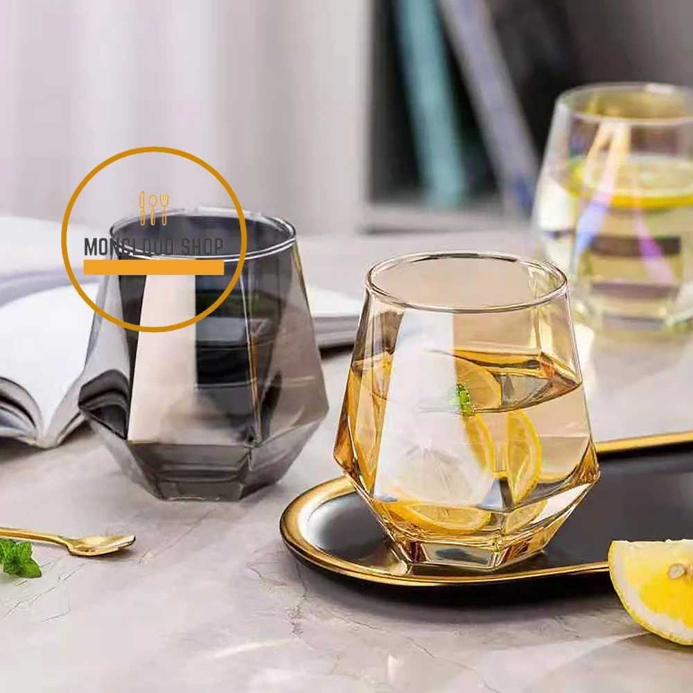 Jual Gelas Minuman Mewah Diamond Crystal Borosilicate Glass 310 ml / Gelas Kristal Kaca ...