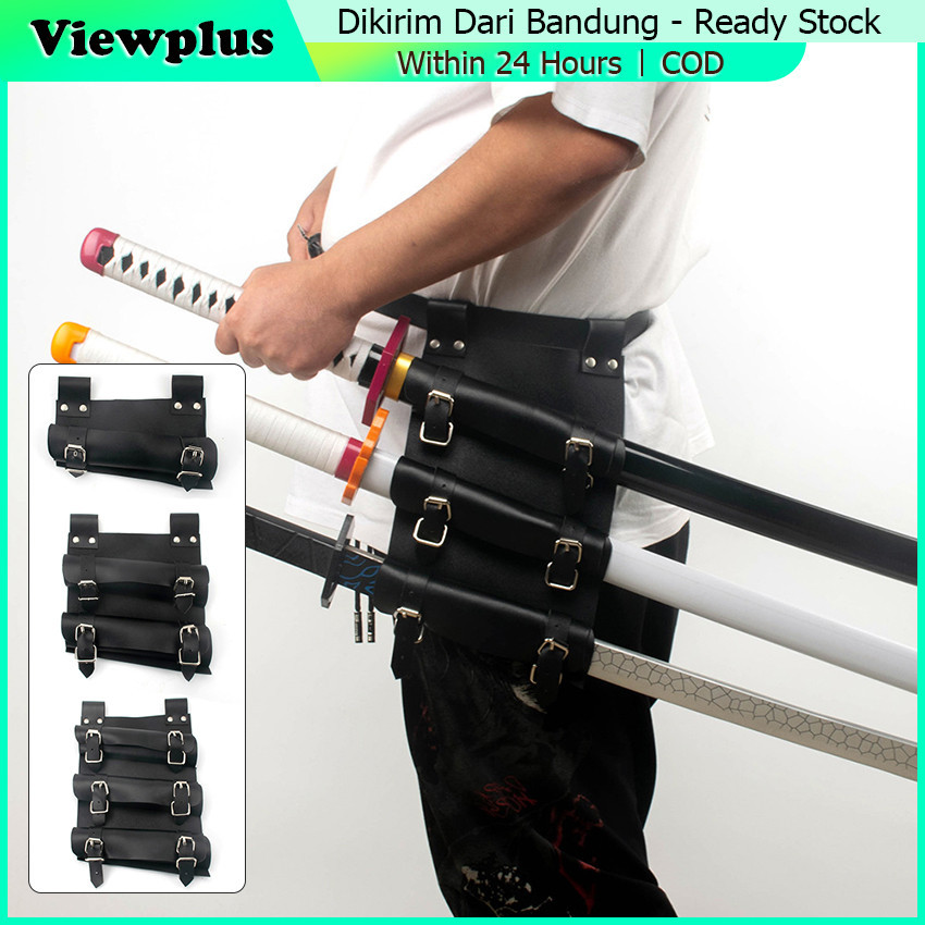 Jual Belt Sabuk Pedang Kulit 1/2/3 Slot Sarung Pinggang Jepang Cosplay ...