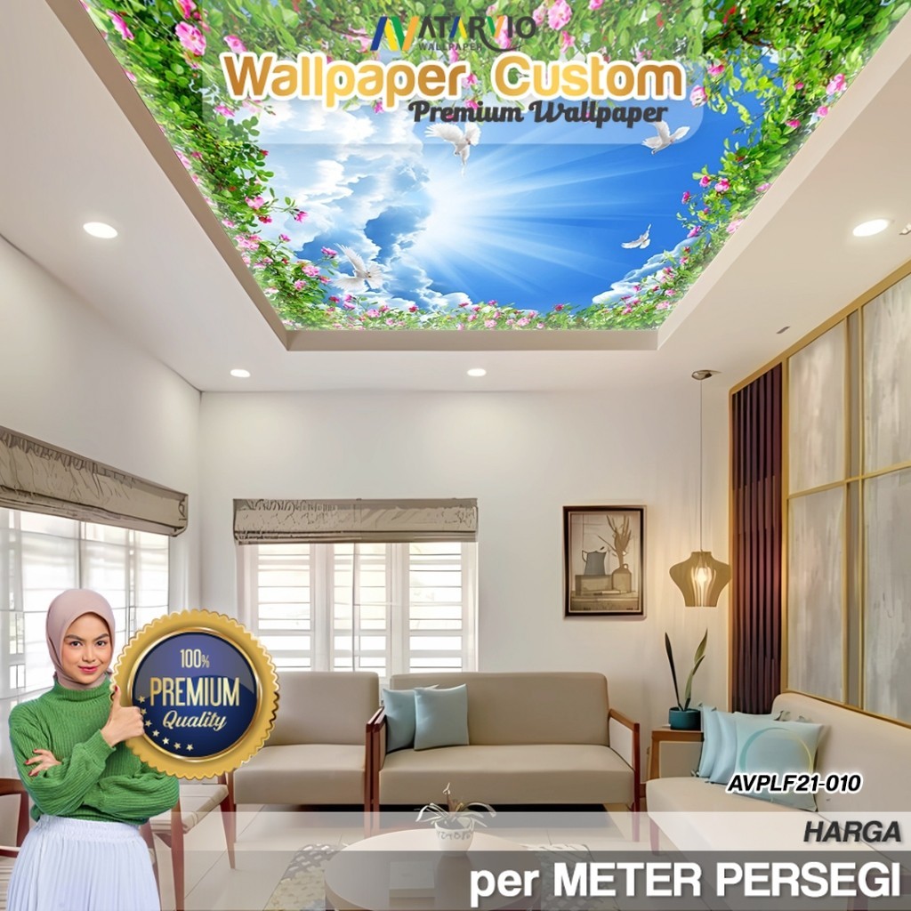 Jual Wallpaper Plafon | Wallpaper Plafon Ruang Tamu | Wallpaper Plafon ...