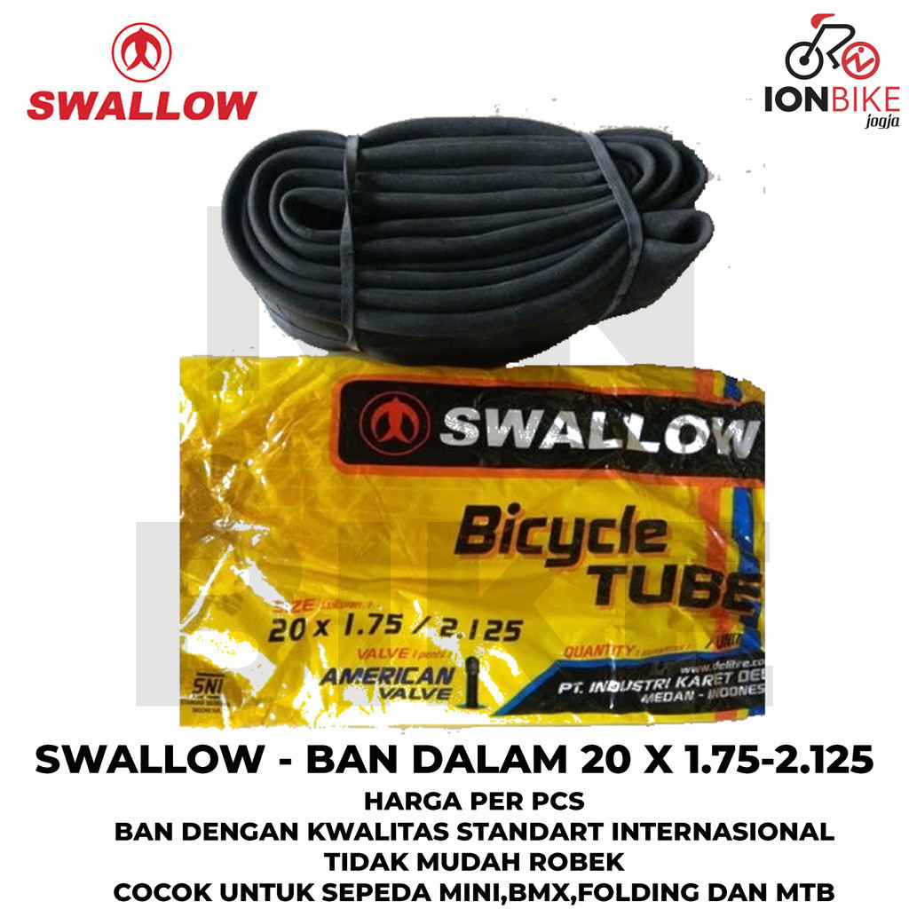 Jual Ban Dalam Swallow 20 X 1.75 - 2.125 AV 48 20X1.75 1.75-2.125 AV48 Pentil Motor Panjang ...