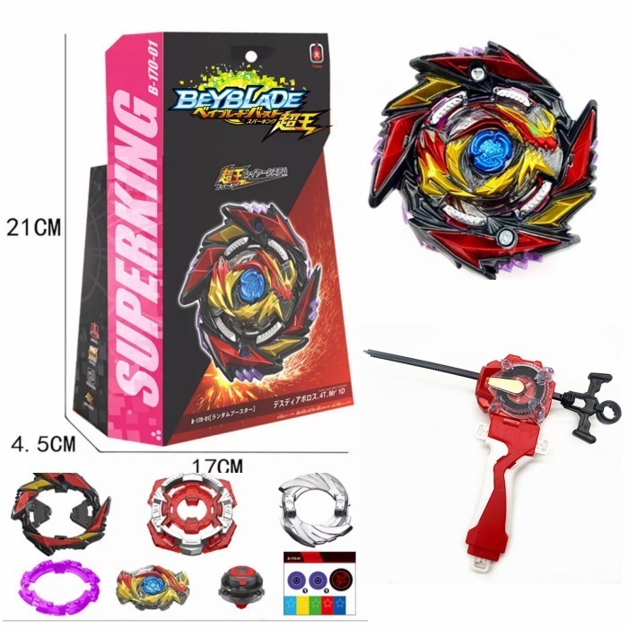 Jual Mainan Gangsing Beyblade Burst Sparking Launcher keluar Api B-170 ...