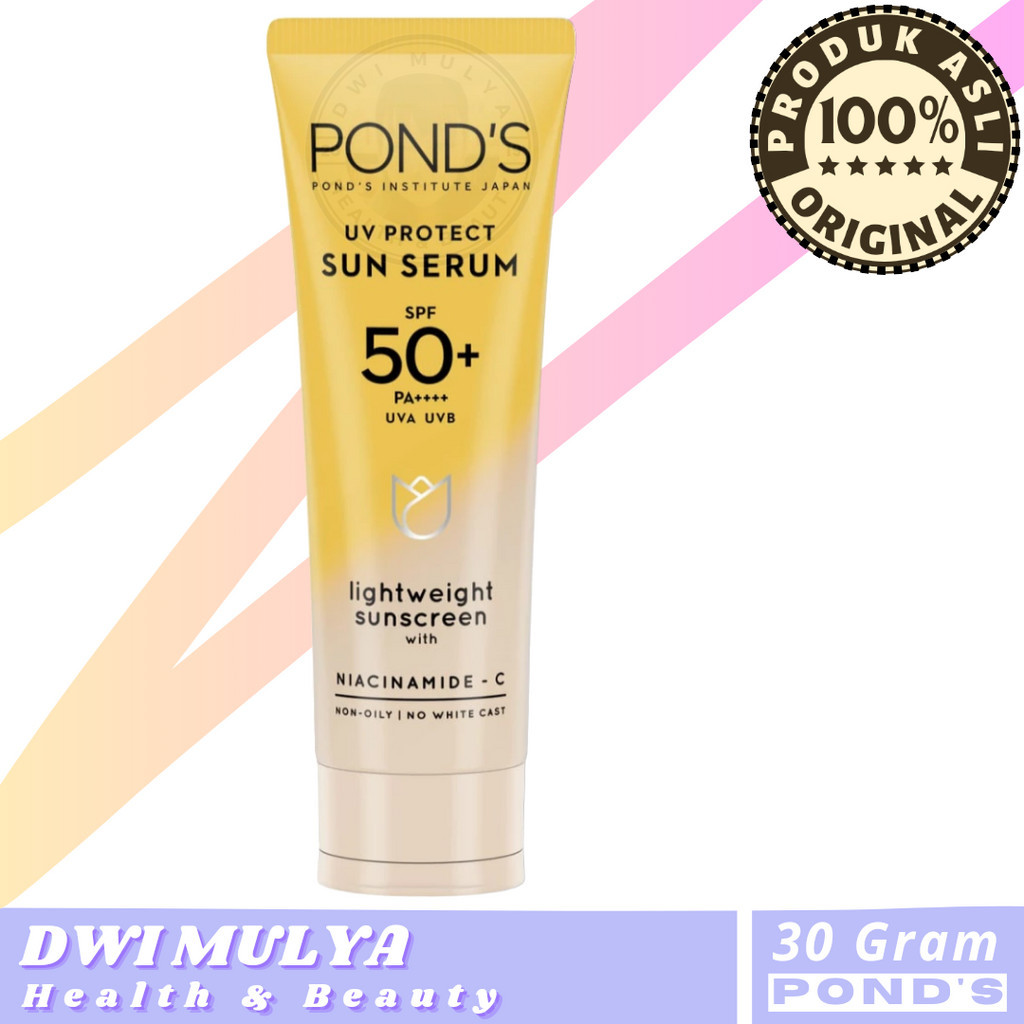 Jual Pond's UV Protect Sun Serum SPF 50+ PA ++++ Lightweight Sunscreen - 30g | Shopee Indonesia