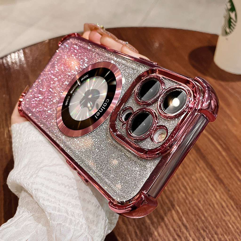 Jual Premium 6D Plating Gradient Lucu Casing IPhone 11 Pro 12 13 14 15 ...