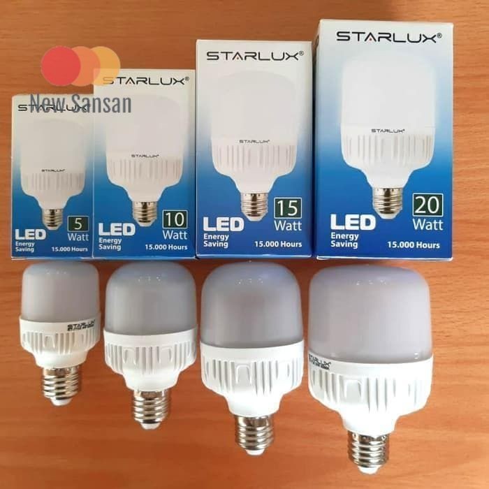 Jual LAMPU BOHLAM LED T BULB STARLUX 5W 10W 15W 20W 30W 40W TABUNG WARNA PUTIH HEMAT ENERGY ...