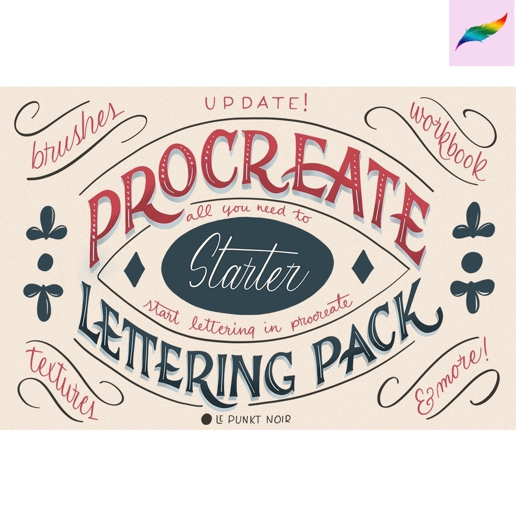 Jual Brush Procreate - Procreate Lettering Starter Pack with Workbook & Texture Paper | Shopee ...