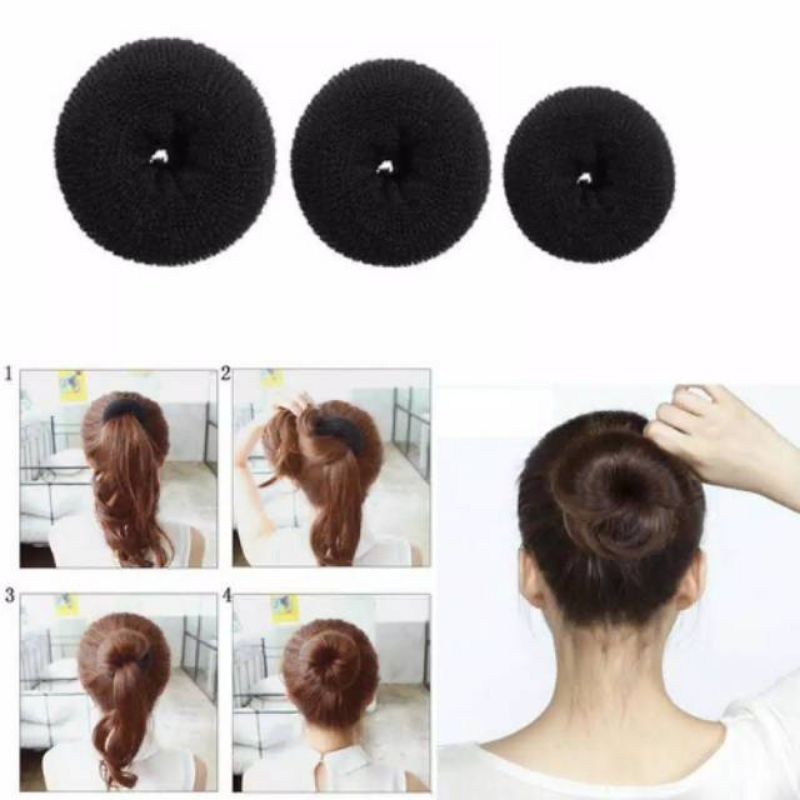 Jual SANGGUL DONAT | hair Bun donat | Cepol rambut donat | Shopee Indonesia