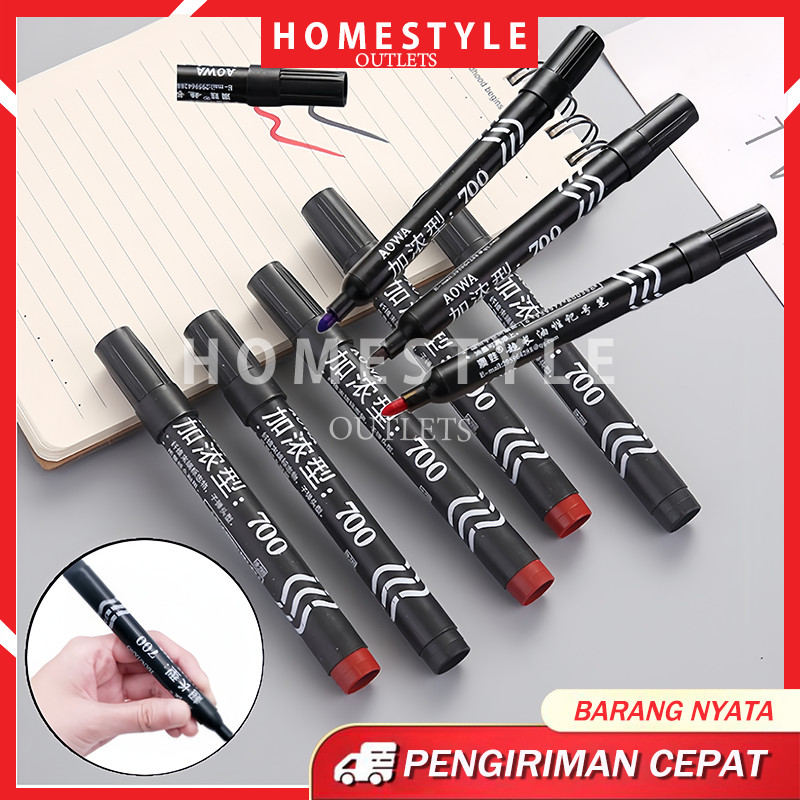 Jual Marker Permanent / Spidol Hitam Biru Merah / Tahan Air Alat Tulis ...