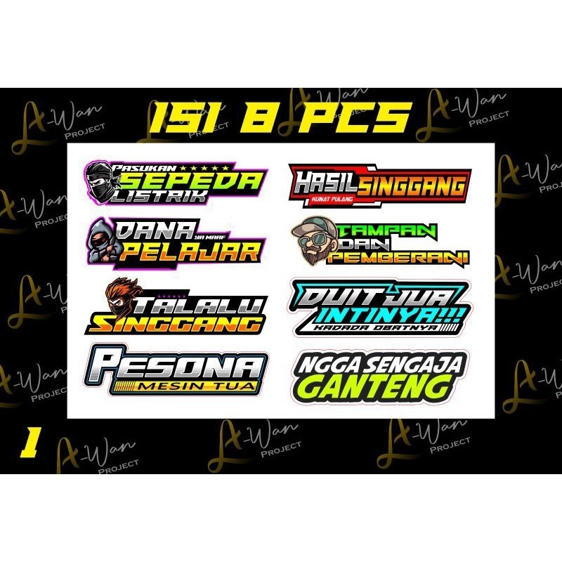 Jual JDM Project- Stiker/Sticker Kata kata racing lucu pack/paket ...