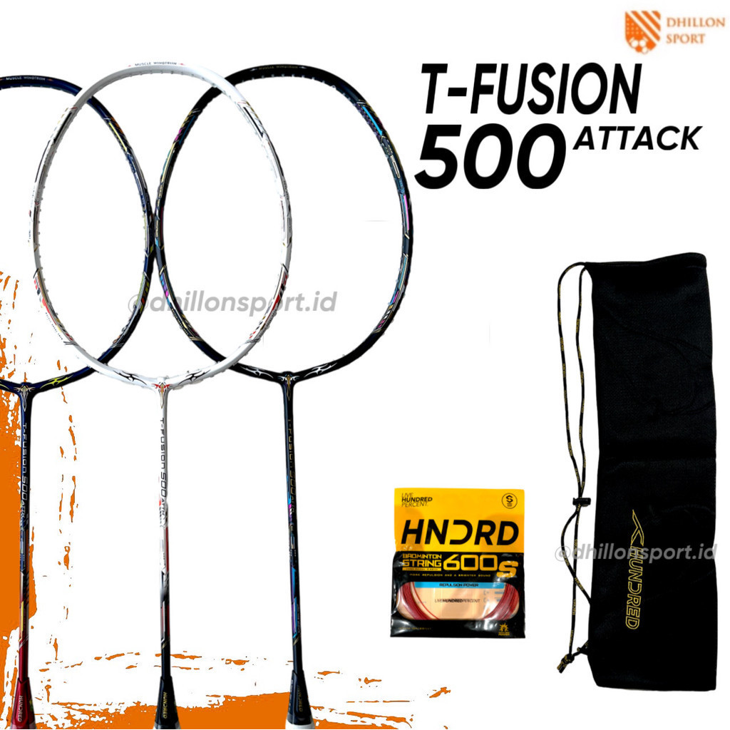 Jual Raket Badminton HUNDRED T-FUSION 500 ATTACK | HNDRD TFusion ...