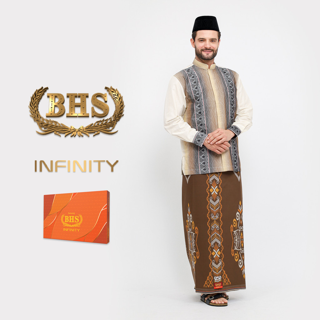 Jual Sarung BHS Infinity Gold Motif V32 EKC Olive | Shopee Indonesia