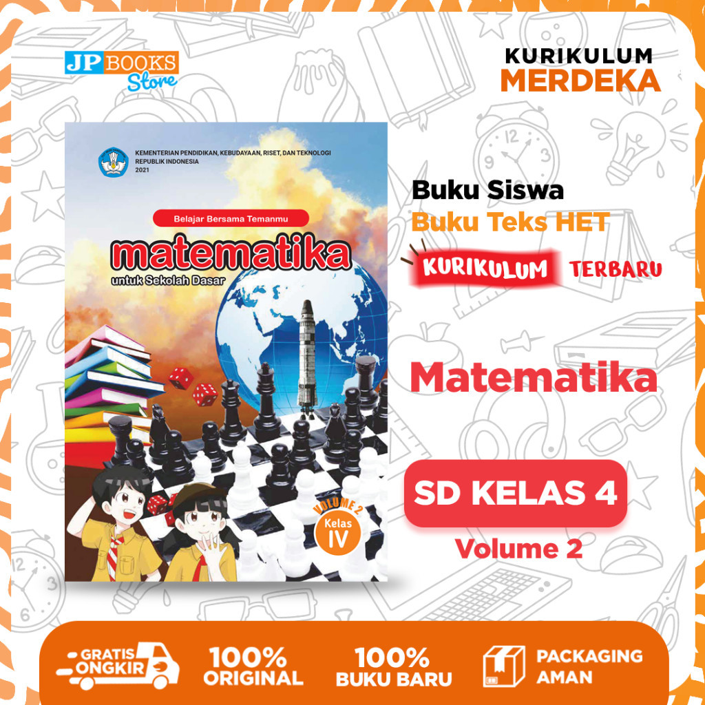 Jual JP Books – (KURIKULUM TERBARU) Buku Siswa / Buku Teks HET Kurmer Sekolah Matematika SD ...