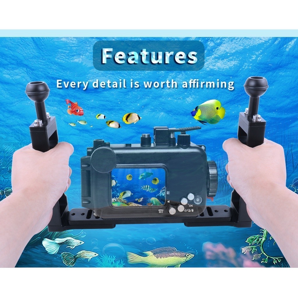 Jual Gimbal Stabilizer Kamera Diving Camera Mount Diving Dual Handle ...