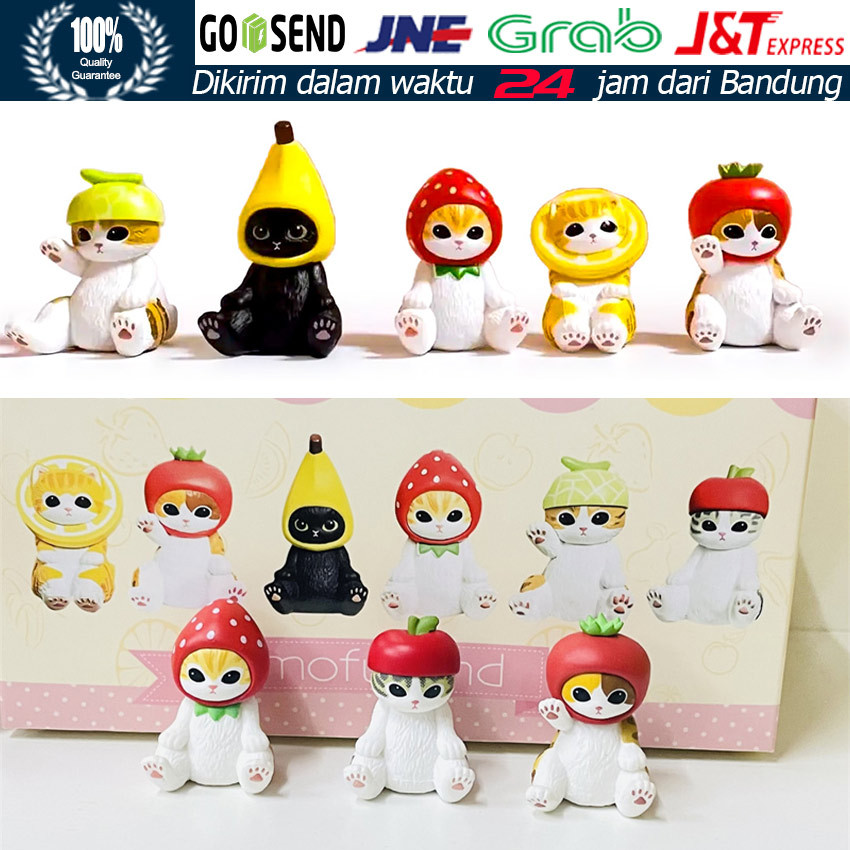 Jual 6Pcs/Set Mofusand Cat Fruits Series / Mainan Koleksi Anak & Hiasan ...