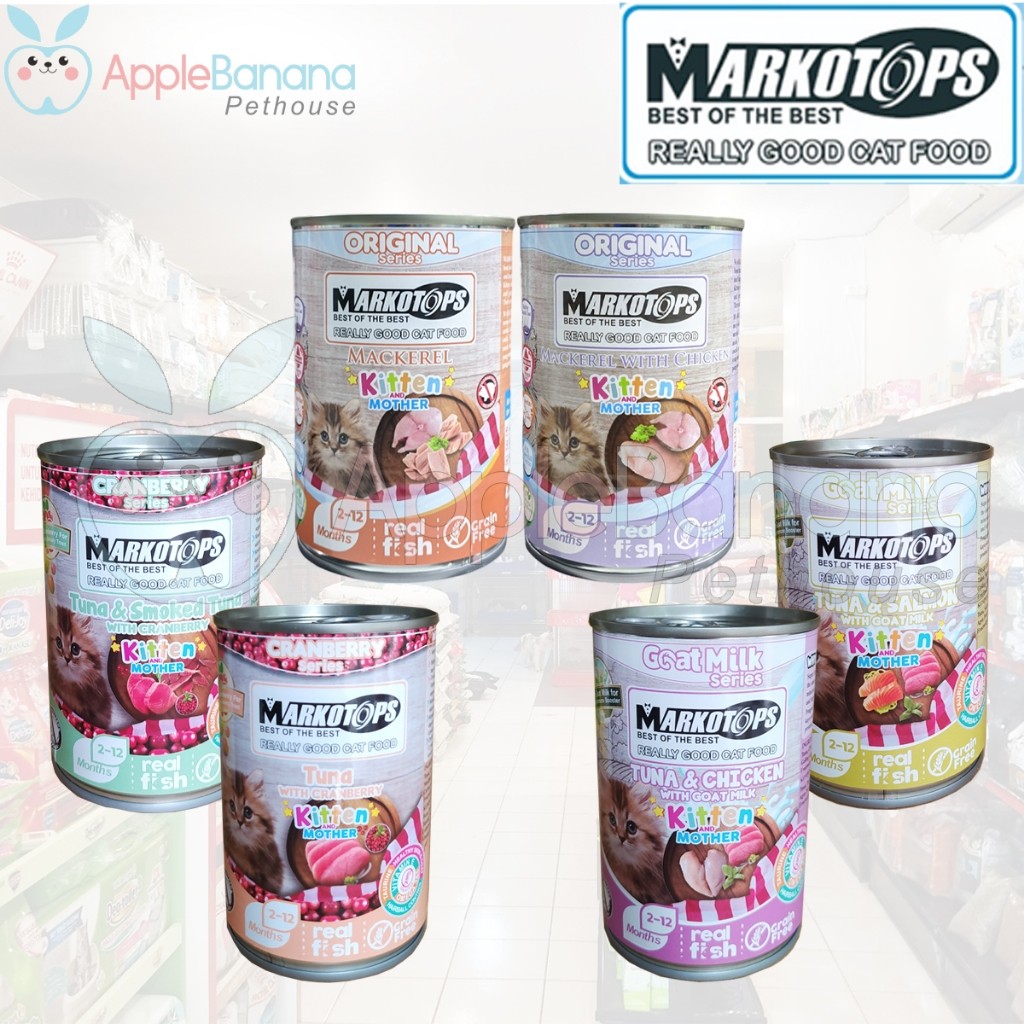 Jual Markotops Kaleng Kitten Makanan Anak Kucing Wet Cat Food 400gr ...
