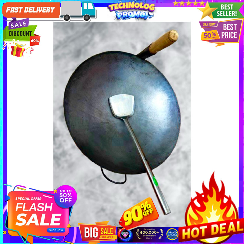 Jual OBRAL TERMURAH Wajan Wok Kuali Jumbo Besar Baja Super Kuat tahan ...