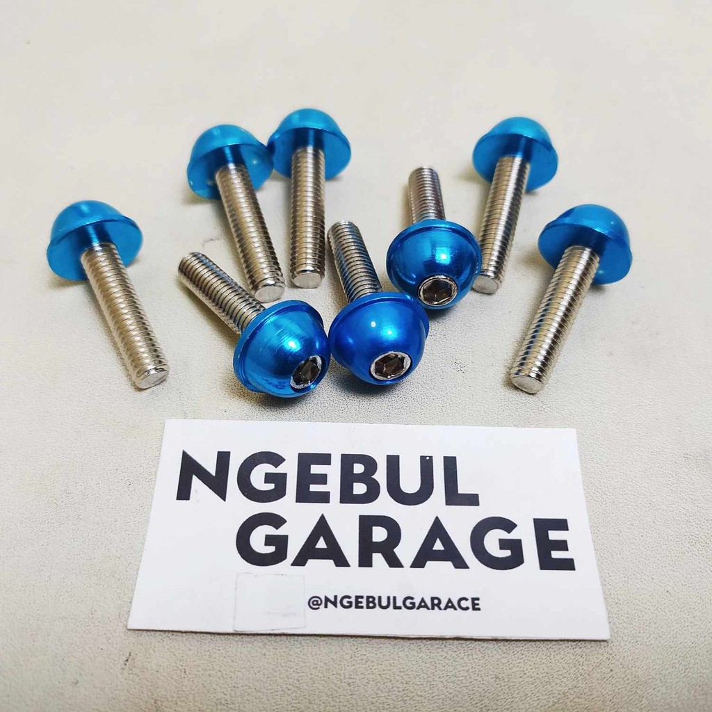 Jual Baut Body Motor Variasi Ukuran 6 X 25 PER 1 PCS BIRU Kepala L ...