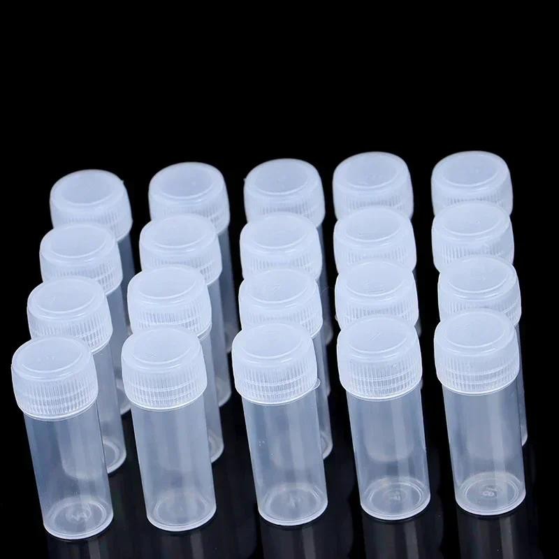 Jual 5ml Plastic Bottle Sample Jar 5g Small Barrel Vials Medicine Pill ...