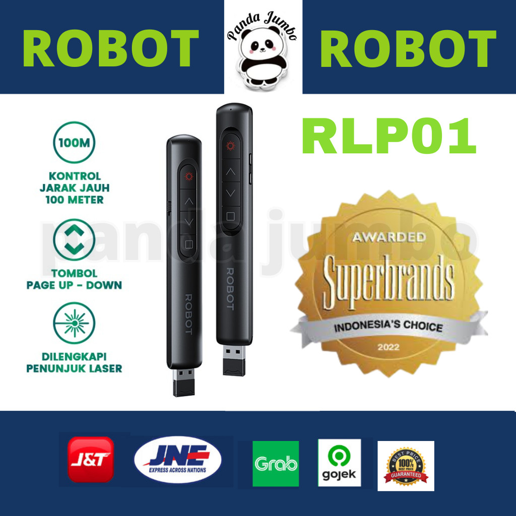 Jual ROBOT RLP01 remot pointer laser page turning pen pointer ...