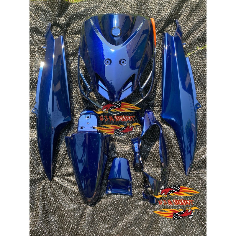 Jual Cover full body halus yamaha mio smile warna moonlight blue (hitam ...