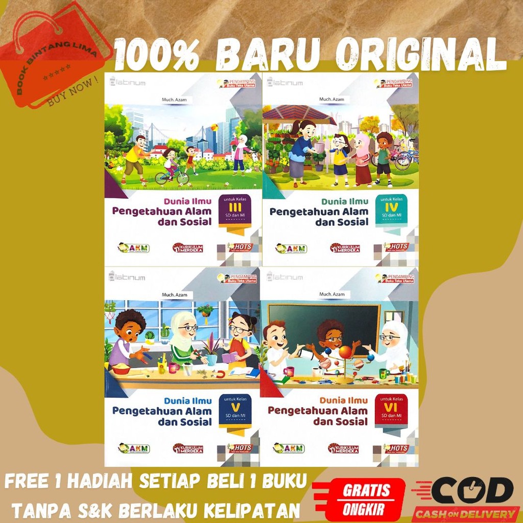Jual Buku Platinum Ilmu Pengetahuan Alam dan Sosial IPAS Kurikulum Merdeka Revisi Kelas 1 2 3 4 ...