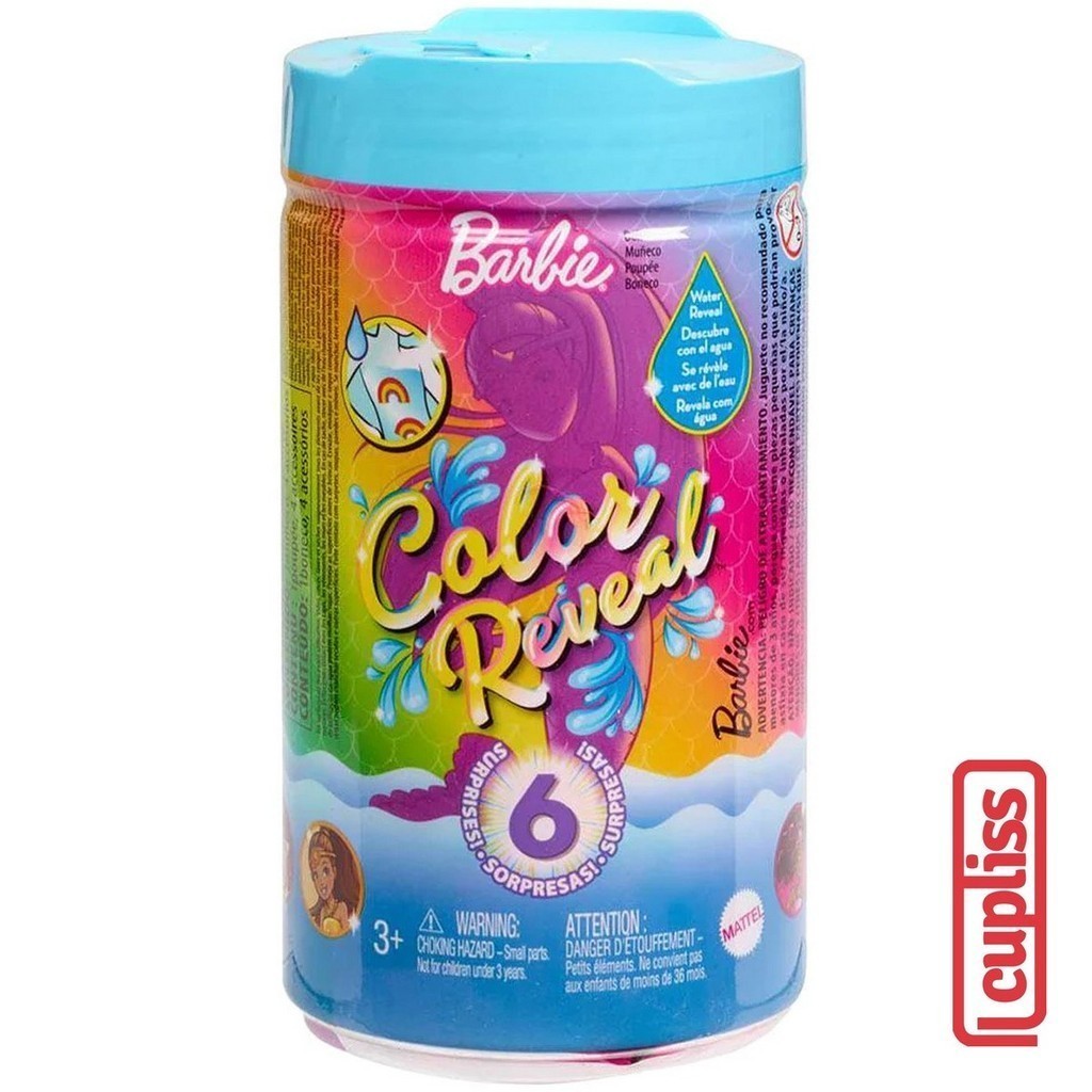 Jual Mattel Original RANDOM HCC75 Barbie Color Reveal Rainbow Mermaids ...